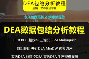 dea模型数据包络分析视频教程/maxdea/deasolverpro/SBM/超效率 - 送码网