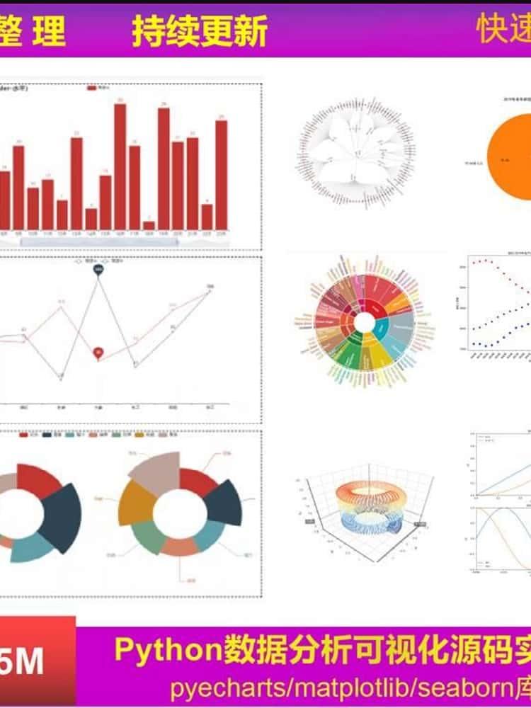 python数据分析可视化源码实例pyecharts 3D地图表绘制matplotlib - 送码网