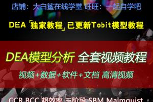 dea模型数据包络分析视频教程/maxdea/deap/Malmquist/SBM/超效率 - 送码网